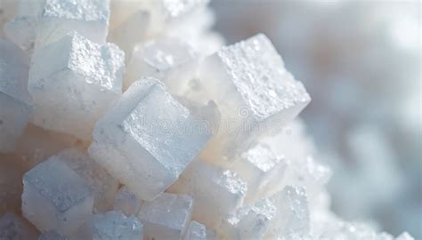 Microscopic View Of Salt Crystal Structure Unique Formation Cube