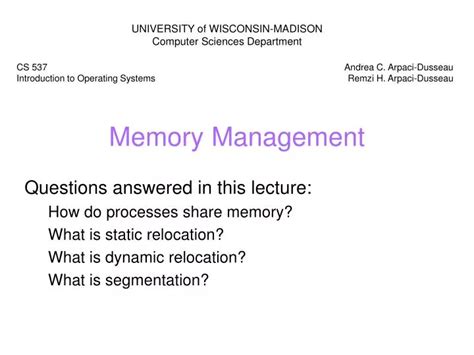 PPT Memory Management PowerPoint Presentation Free Download ID 4346770