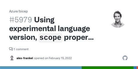 using experimental language version `scope` property not properly