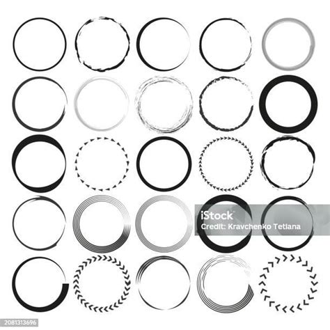 아이콘 원형 프레임 세트입니다 다양한 둥근 테두리 갤러리 표시 요소 벡터 일러스트 레이 션입니다 주당순이익 10 원형에 대한