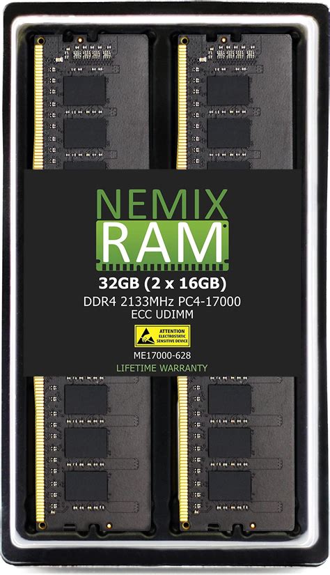 32gb 4x8gb Ddr3 1600mhz Pc3 12800 Ecc Udimm 2rx8 135v Unbuffered