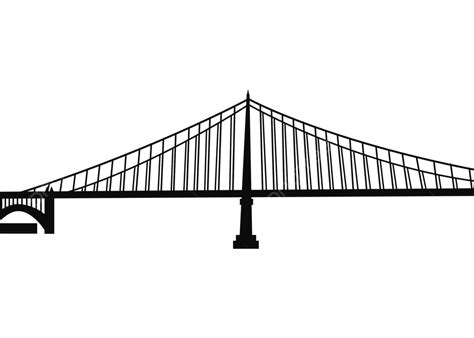 金門大橋卡通黑色線條 金門大橋 大橋 橋素材圖案，psd和png圖片免費下載