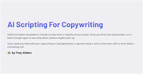 Ai Scripting For Copywriting