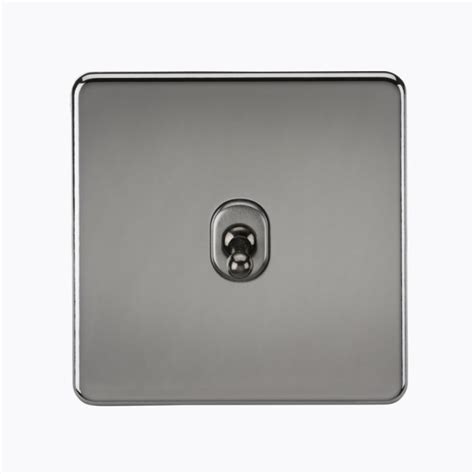 Screwless 10AX 1G Intermediate Toggle Switch Black Nickel Evolution Electronics Electrical