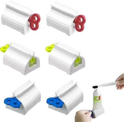 Toothpaste Dispenser 6 Pieces Toothpaste Squeezer Tube Squeezer Tube Squeezer Tube Roller Tube
