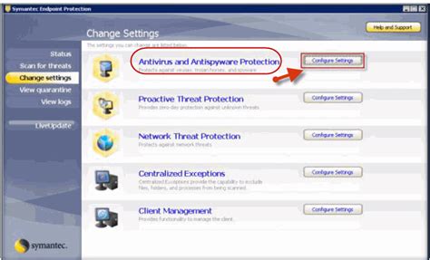 Symantec Endpoint Security V11xav Settings For File Archiver Version 8