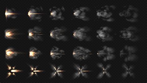 Firearm Muzzle Flash Special Effects Royalty Free Vector