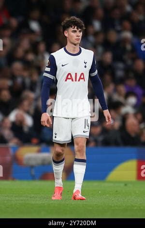 Tottenham Hotspur Midfielder Archie Gray 14 In Action During The