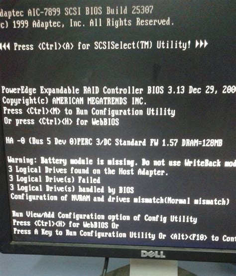 Dell PowerEdge RAID Controller Configuration Of NVRAM And Drives Mismatch Normal Mismatch