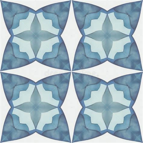 Seamless Tileable Decorative Background Pattern With Symmetrical Design Stock Illustration