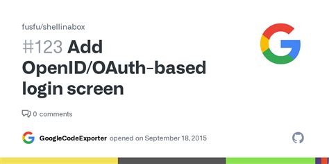 Add OpenID OAuth Based Login Screen Issue Fusfu Shellinabox GitHub