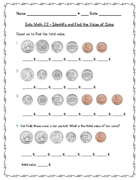 Into Math Practice 2nd Grade Module 7 Money Worksheets By Joanna Riley