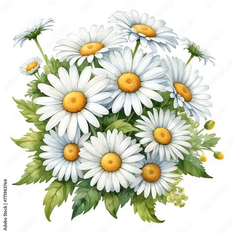 Watercolor Daisy Flower PNG Image On A Transparent Background Watercolor Daisy Image Isolated Watercolor Daisy Flower PNG Image On A Transparent Background Watercolor Daisy Image Isolated