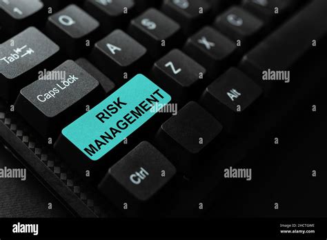 Writing Displaying Text Risk Management Concept Meaning Assessing And