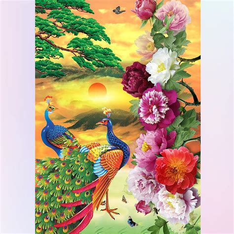 Peacocks In The Sunset Diamond Painting Kits 20 Off Today Diy