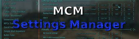 Mcm Settings Manager Ukrainian Translation At Fallout 4 Nexus Mods