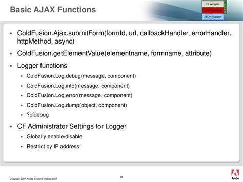 Ppt Coldfusion 8 Advanced Ajax Development Powerpoint Presentation