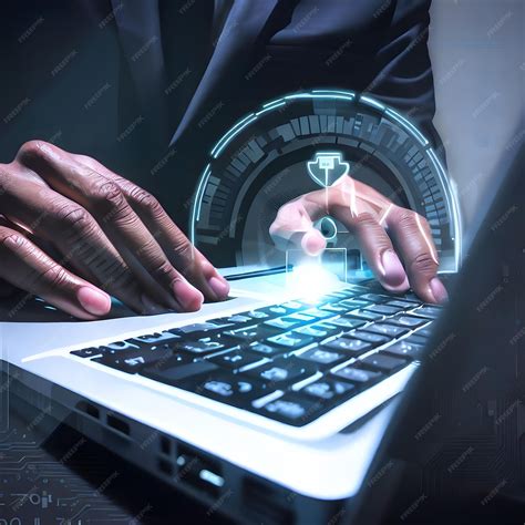 Premium Ai Image Cyberspace Hacker Typing On Keyboard And Trying Confidential Security