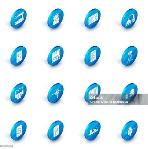 Set Worker Robot Software Web Developer Programming Code Industrial