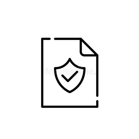File With Shield And Checkmark Data Security And Protection Pixel