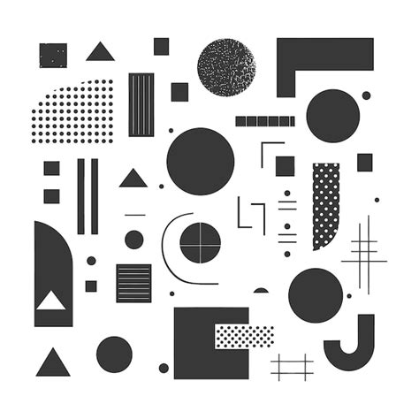 premium vector abstract geometric shapes using bauhaus memphis design