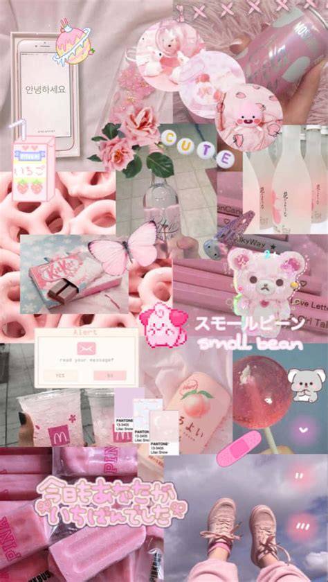 Download Soft Pink Aesthetic Collage Wallpaper