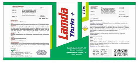 Lambda Cyhalothrin 5 Ec At ₹ 395litre Agriculture Pesticides In