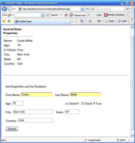 Using Control State In Aspnet 20 Codeproject