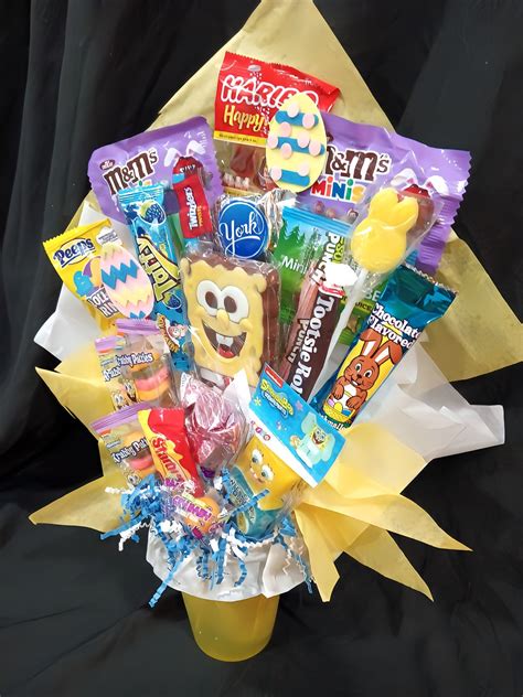 Spongebob Easter Basket Spongebob Easter T Spongebob Candy Bouquet Spongebob Candy Easter