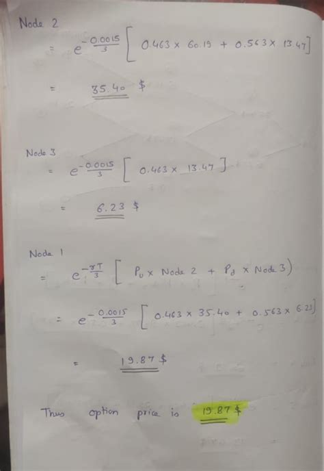 Calculate Three Step Binomial Tree Call Option Price Please Stock Price 124 2862 Strike