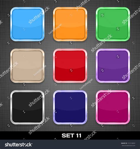 Set Colorful App Icon Templates Buttons เวกเตอร์สต็อก ปลอดค่าลิขสิทธิ์ 131310833 Shutterstock