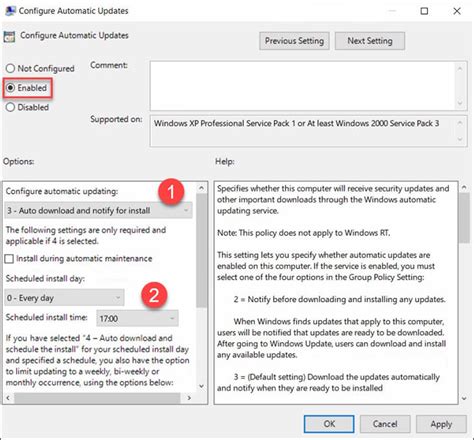 Group Policy Settings For WSUS