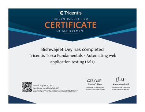 Bishwajeet Dey On Linkedin Im Happy To Share That Ive Obtained A New Certification Tricentis