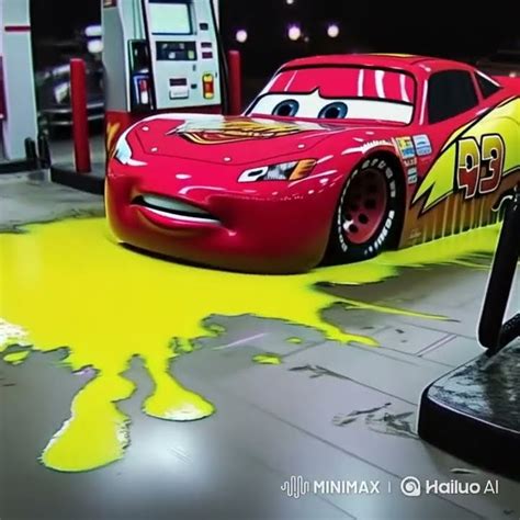 Lightning Mcqueen Gas Station In Found Footage Yellow Ai Youtube