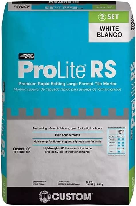 Custom Prolite Premium Rapid Setting Large Format Tile Mortar 30 Lbs