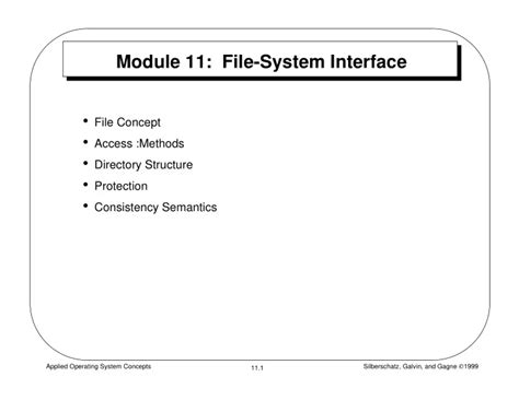 Ppt Module 11 File System Interface File Concept Access Methods