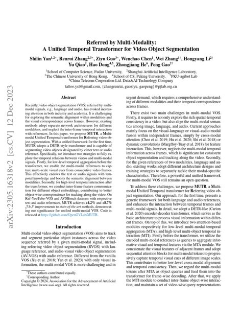 Referred By Multi Modality A Unified Temporal Transformer For Video