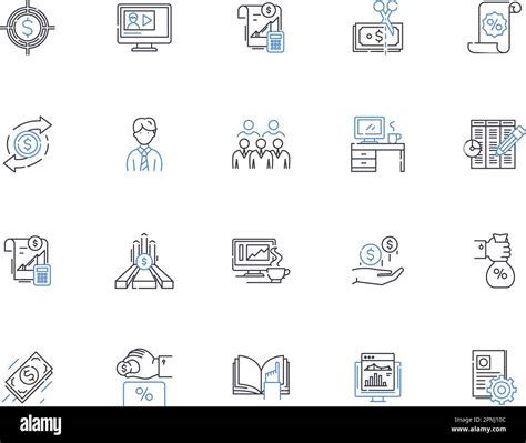 Evaluation Line Icons Collection Assessment Appraisal Judgement Analysis Estimation