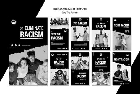 인종 차별주의 포스터 템플릿 중지 무료 Psd 파일