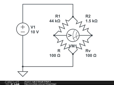 Lab 2 Circuit 2 Part 2 Circuitlab