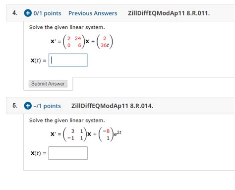 Solved 4 01 Pointsprevious Answers Zilldiffeqmodap11