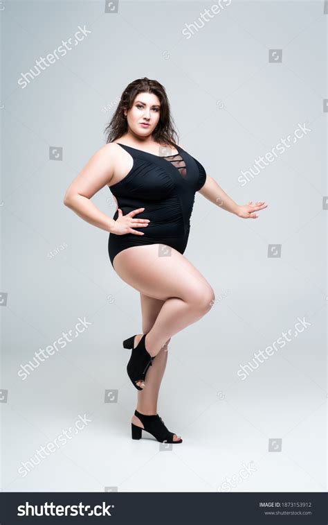 Sexy Plus Size Fashion Model Black Stock Photo 1873153912 Shutterstock