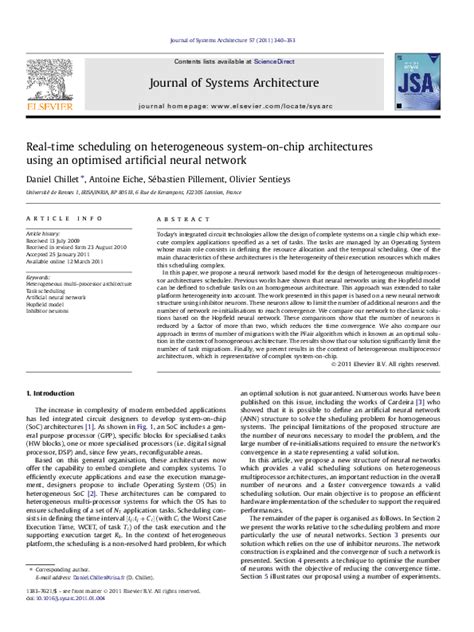 Pdf Real Time Scheduling On Heterogeneous System On Chip Architectures Using An Optimised