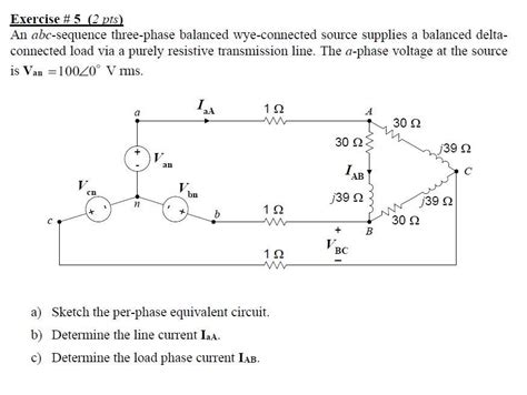 Solved Exercise Pts An Abc Sequence Three Phase Chegg