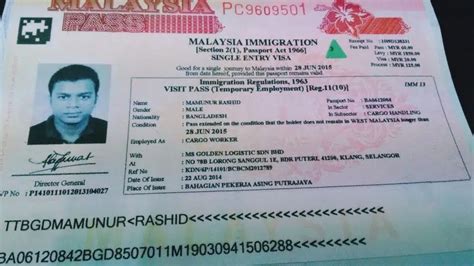 Malaysia Employment Pass Documentation And Application Work Study Visa