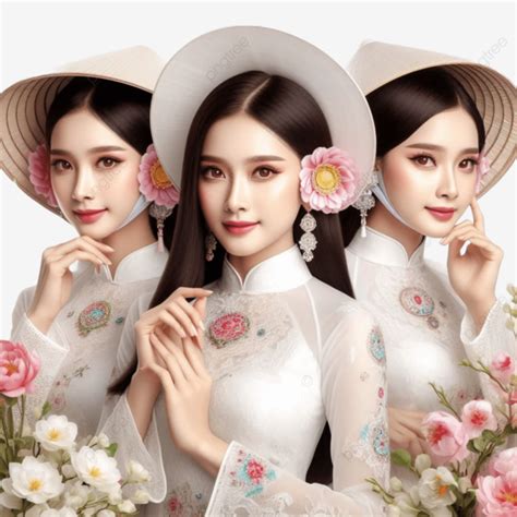 Beautiful Vietnamese Traditional Girls Hat Girl Vietnamese Png