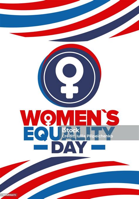 미국 여성 평등의 날 매년 8월 26일 여성 휴일이 열립니다 여성 권리 역사의 달 페미니즘 개념 포스터 인사말 카드 배너 및 배경 벡터 일러스트레이션 0명에 대한 스톡 벡터