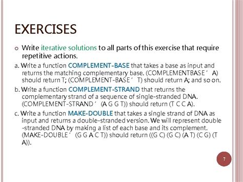 Common Lisp 1 Exercises As You Write Each