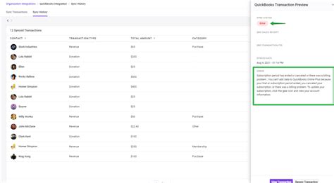 Quickbooks Sync Error Codes Keela