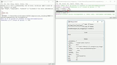 semplice utilizzo del debugger di python youtube